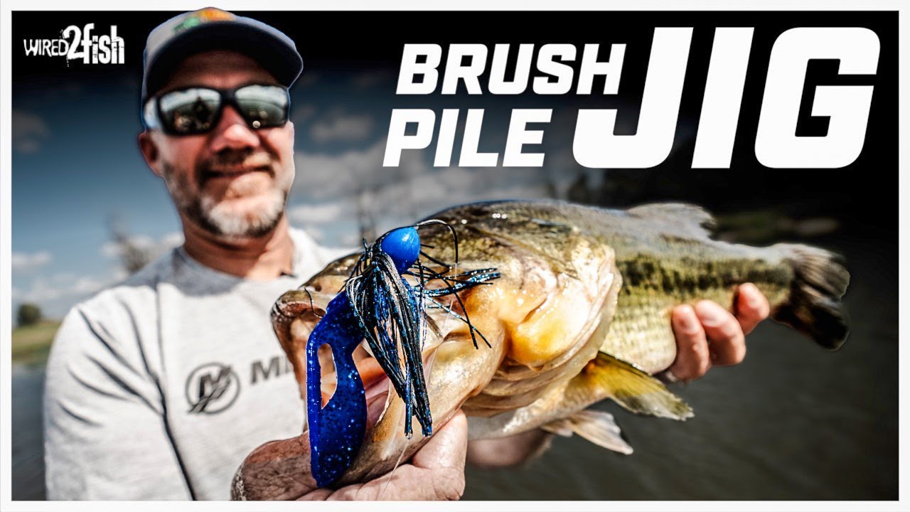 Jig Fishing Brush Piles | When to Upsize for Bigger Bites - YouTube