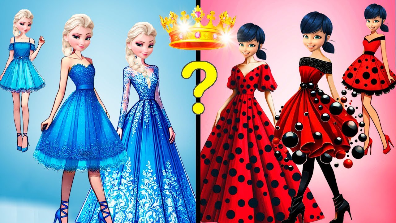 Elsa Frozen VS Miraculous Ladybug Who Will Win the Fashion Playset ...