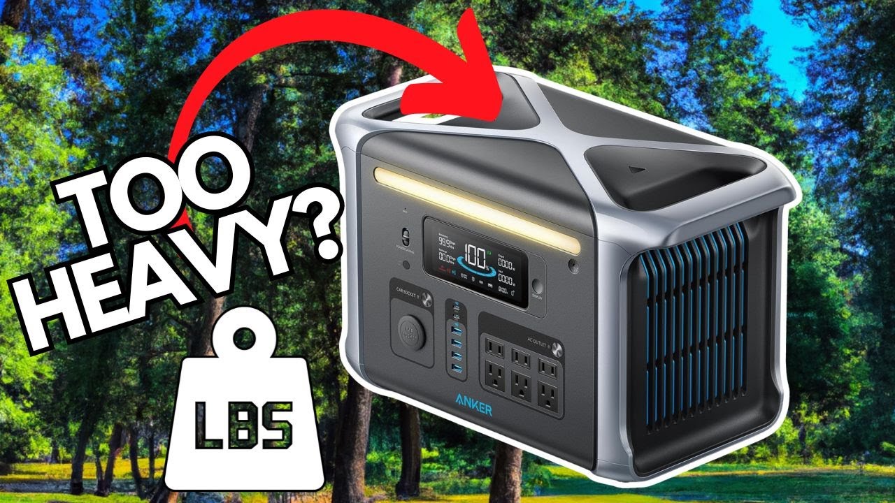 PORTABLE Battery Bank Under 50 lbs ANKER SOLIX 1800 W - YouTube