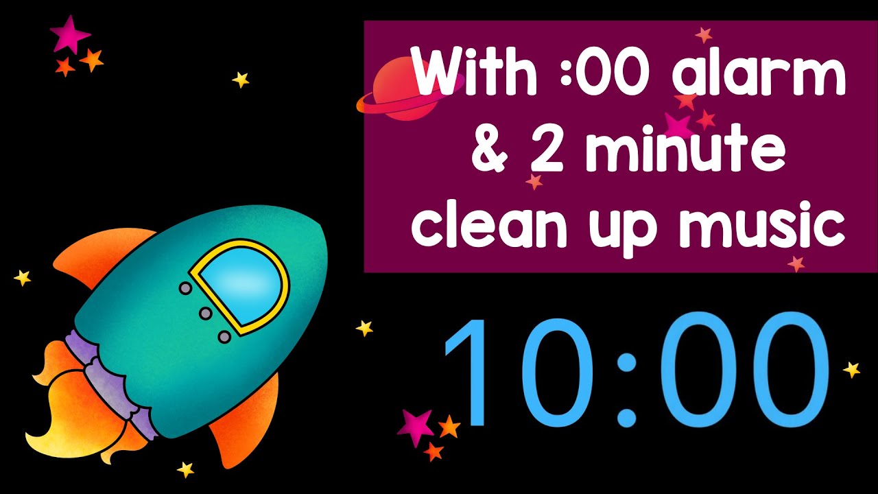 Space Rocket 10 Minute Rotation Timer + 2 Minute Clean Up Timer - YouTube