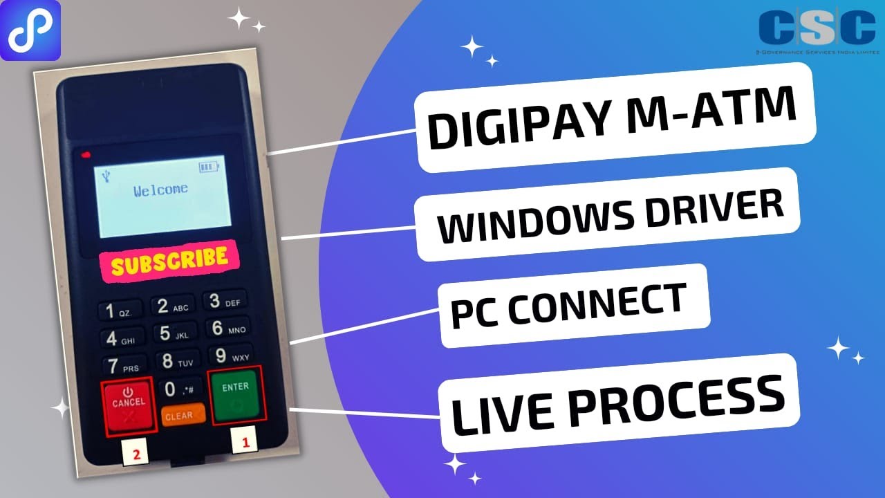 CSC New Micro ATM Driver Install in PC || CSC NEW DIGIPAY || CSC ATM ...