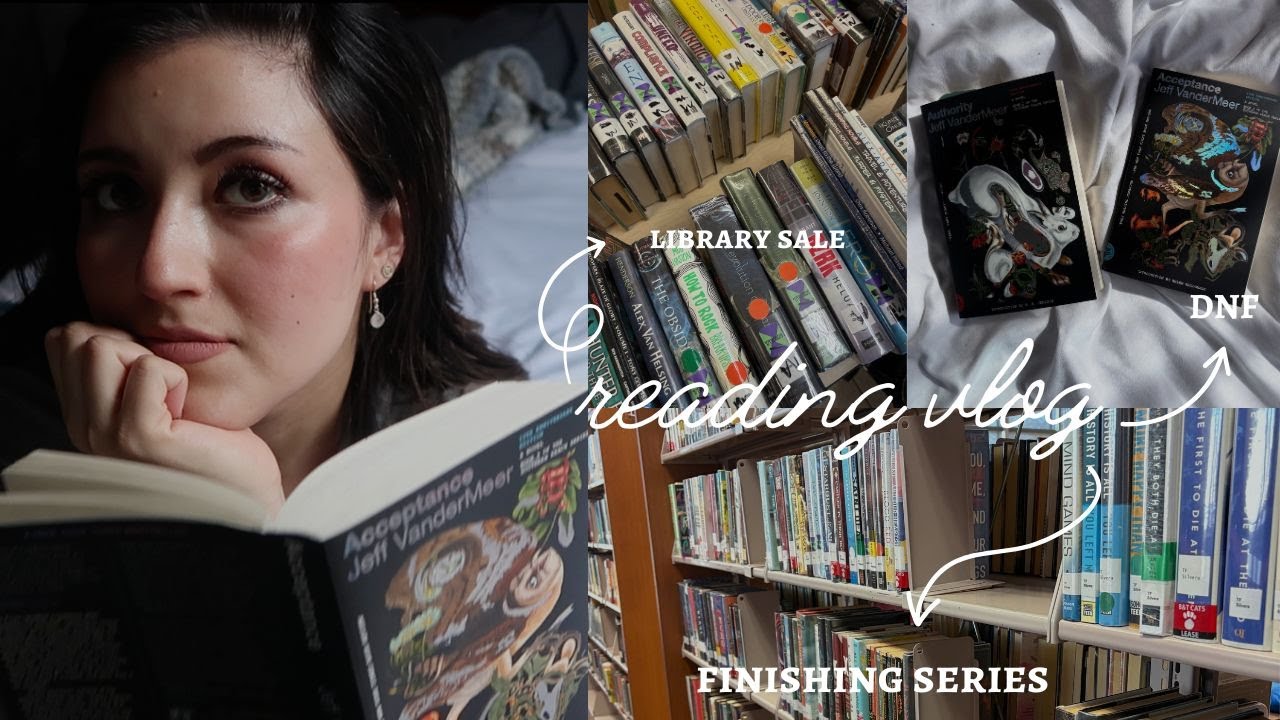 Reading VLOG | finishing series, library visit, book haul - YouTube