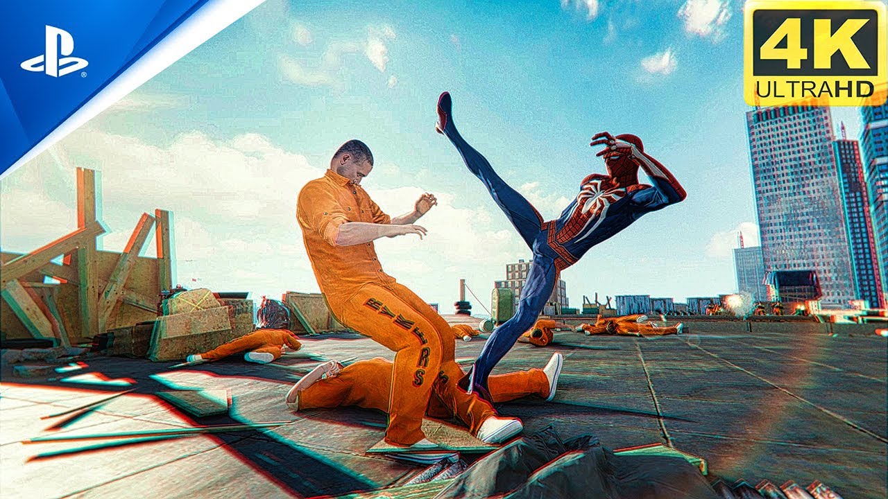 When Spider-Man Shows No Mercy | Aggressive Fighting Style + E3 Kicks ...