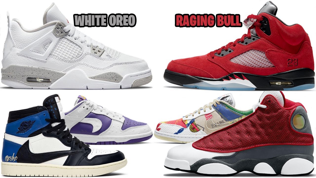 AIR JORDAN 4 WHITE OREO, JORDAN 5 RAGING BULL, TRAVIS SCOTT AJ1 ROYAL ...