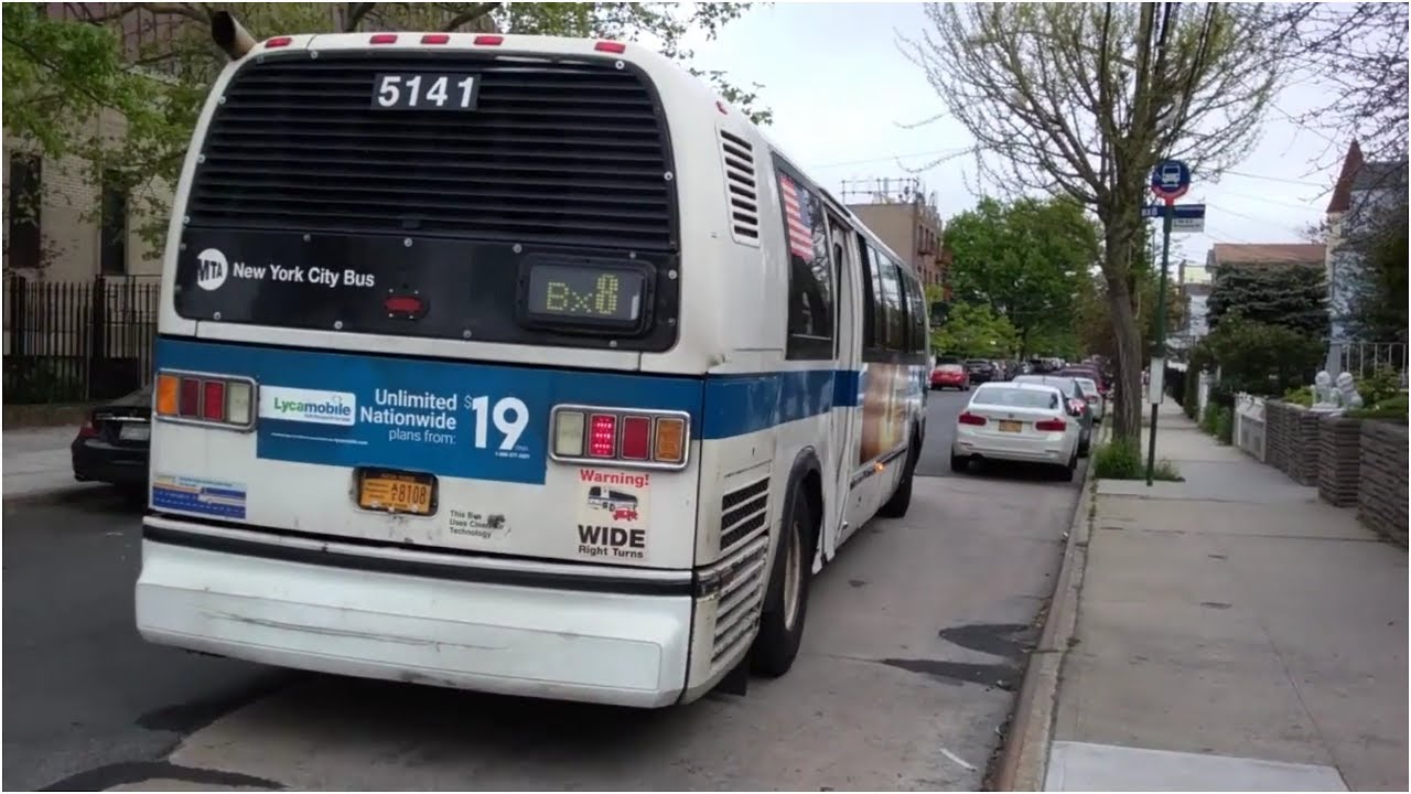 MTA: 1999 NovaBus T80-206 RTS-06 [5141] Bx8 bus - YouTube