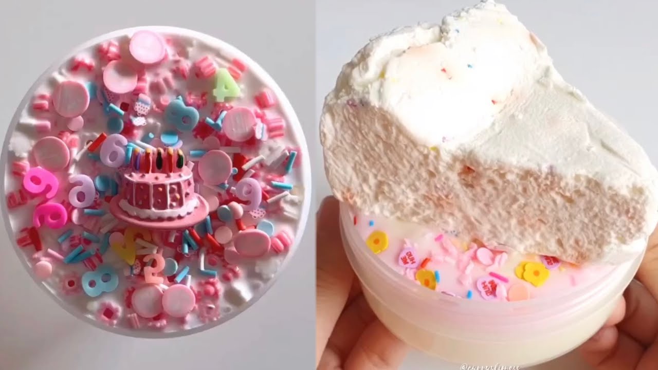 Cute Cake Slime Compilation: ASMR Satisfying Videos 10 Minutes*100 ...