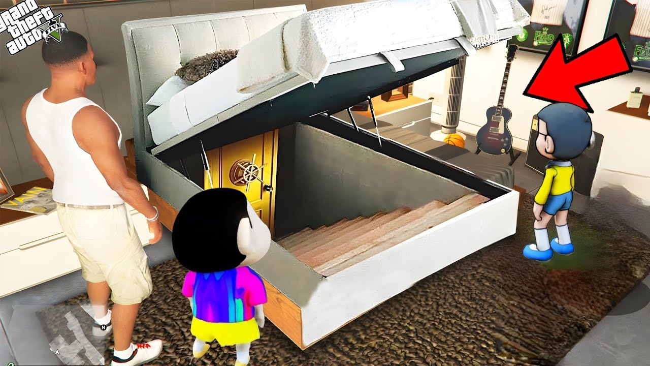 GTA 5 : Franklin Found Secret Room Under Franklin's Bed in GTA 5 - YouTube