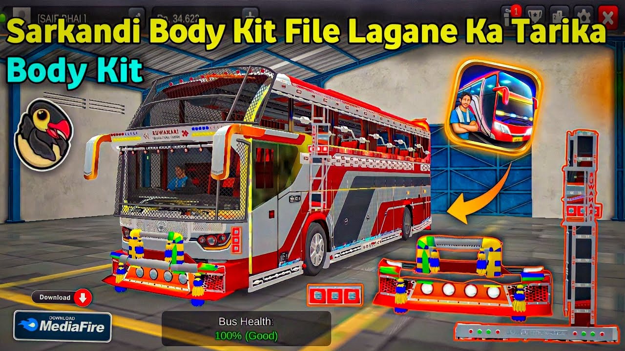 New Srikandi Bus Body Kit File Bussid For Body Kit Mod Lagane Ka Tarika ...