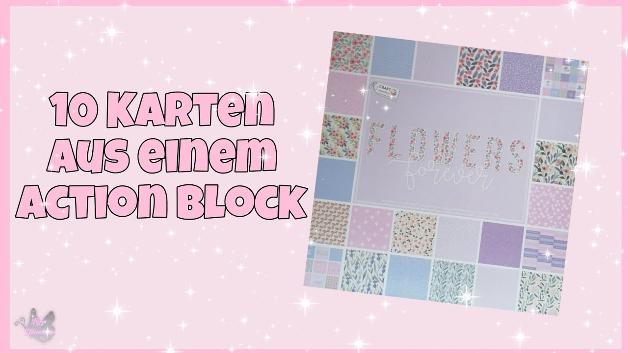 💕 10 Karten aus einem Action Block 💕 Flowers forever - YouTube