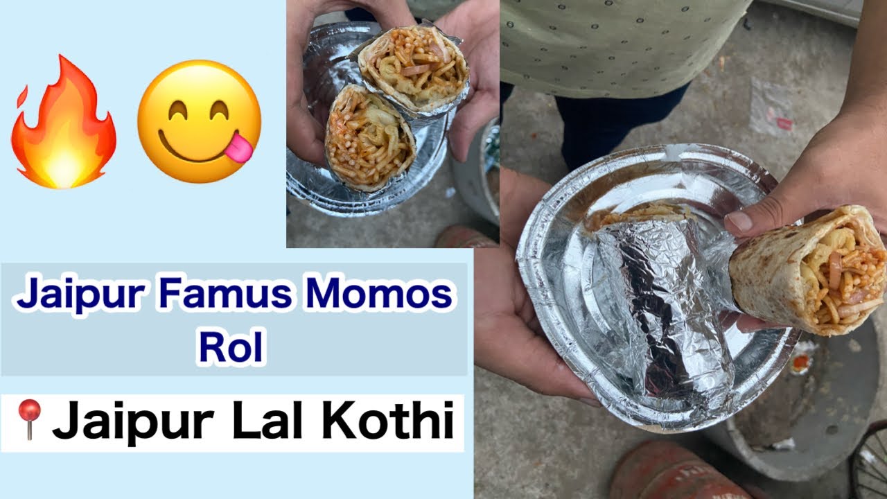 👋 jaipur famus street food 🥘 Momos Rol 📍 Lal kothi jaipur #foodtovlog ...
