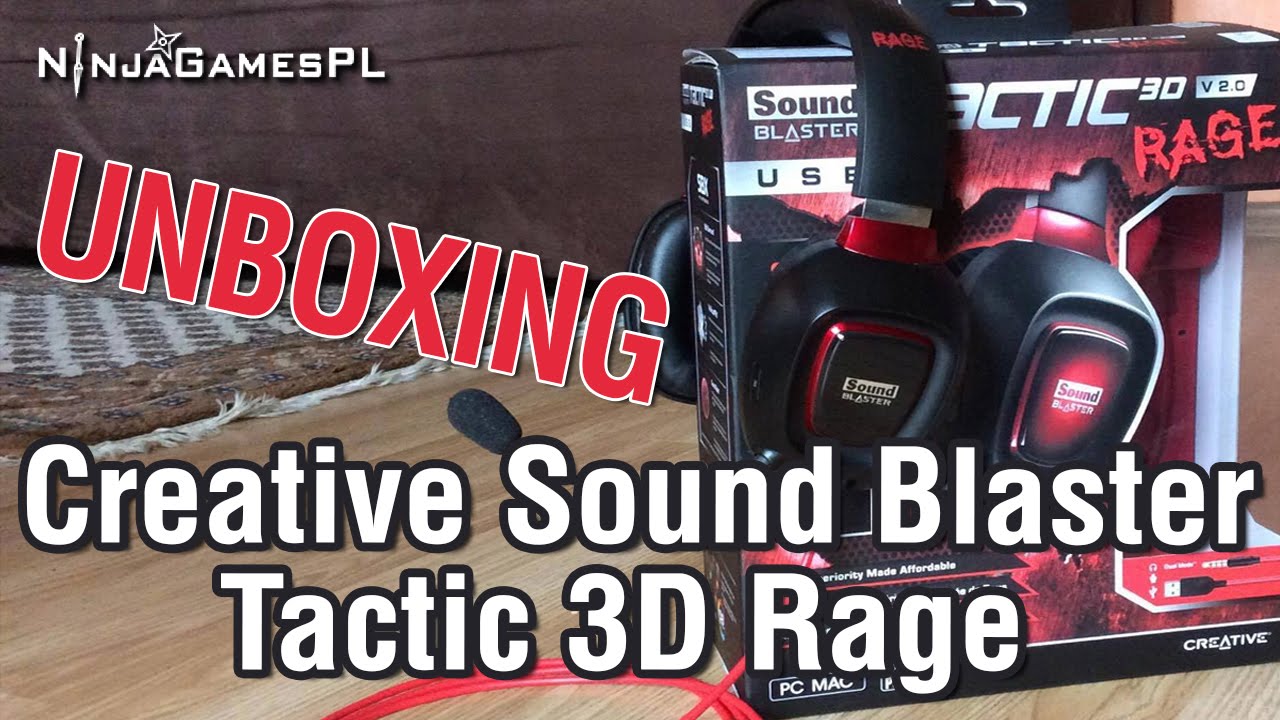 Creative Sound Blaster Tactic 3D Rage - UNBOXING - Najlepsze słuchawki ...
