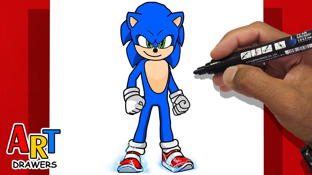 How To Draw SONIC 3 From The Hedgehog 3 ( THE MOVIE ) Inspired by ...