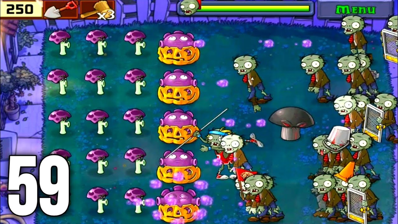 Plants vs Zombies "LAST STAND" Night All levels Gameplay Part-59 - YouTube
