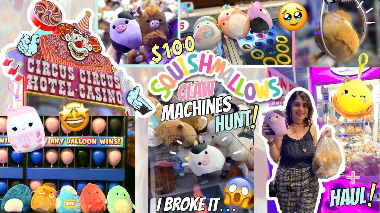 $100 Squish CLAW🤯MACHINE Hunt! -Wining 5INCH🐮CONNOR⁉️ @Circus🎪Circus ...