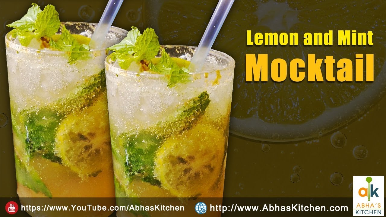 Lemon Mint Mocktail Recipe by Abha's Kitchen - YouTube