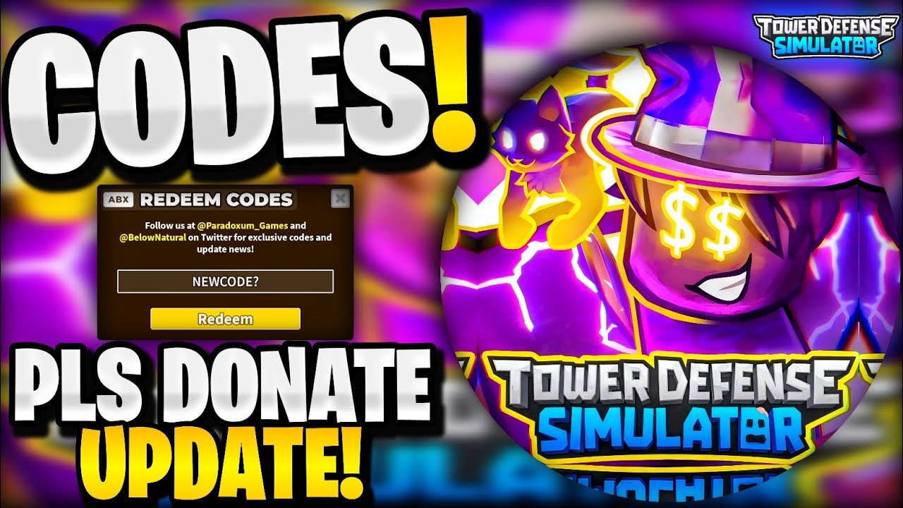 🤯*NEW?* ALL WORKING PLS DONATE UPDATE CODES FOR TOWER DEFENSE SIMULATOR ...
