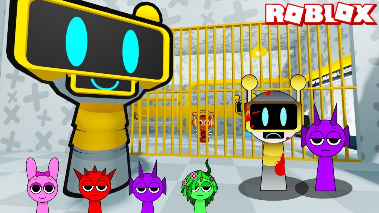 Sprunki Fun Bot & Durple Played Sprunki Fun Bot Prison Run Obby in ...