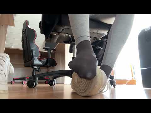 Enjoy my nylon feet while I work