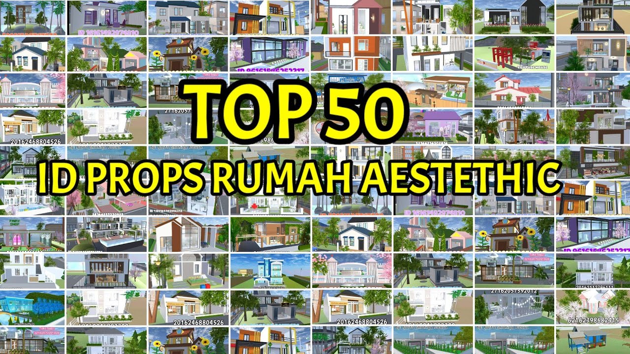 TOP 50 KUMPULAN ID PROPS RUMAH AESTETHIC | Sakura School Simulator - YouTube