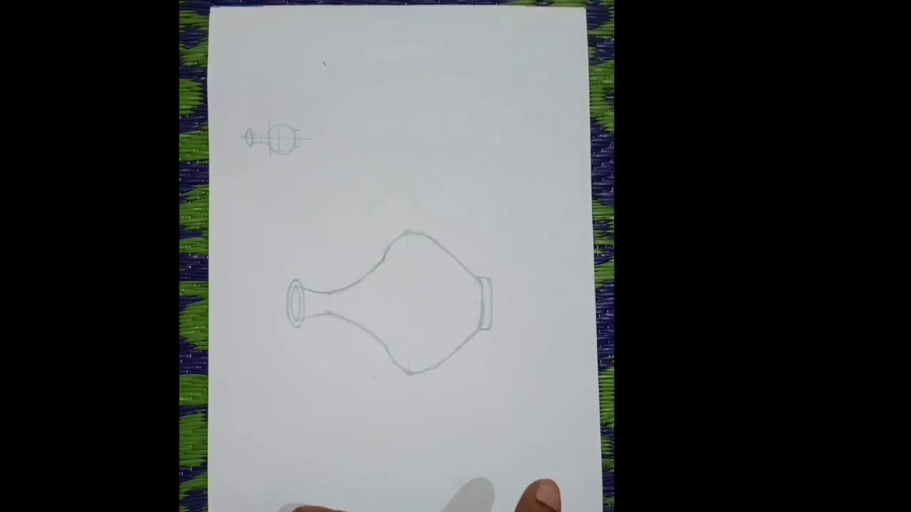 Drawing and Shading Flower Vase - YouTube