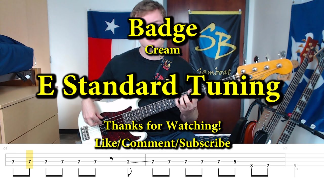 Badge - Cream (Bass Cover with Tabs) - YouTube