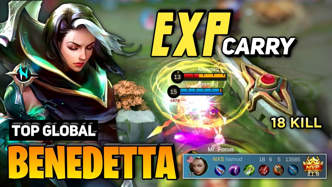 Benedetta EXP Lane Carry [ Benedetta Top Global Gameplay ] By hamod ...