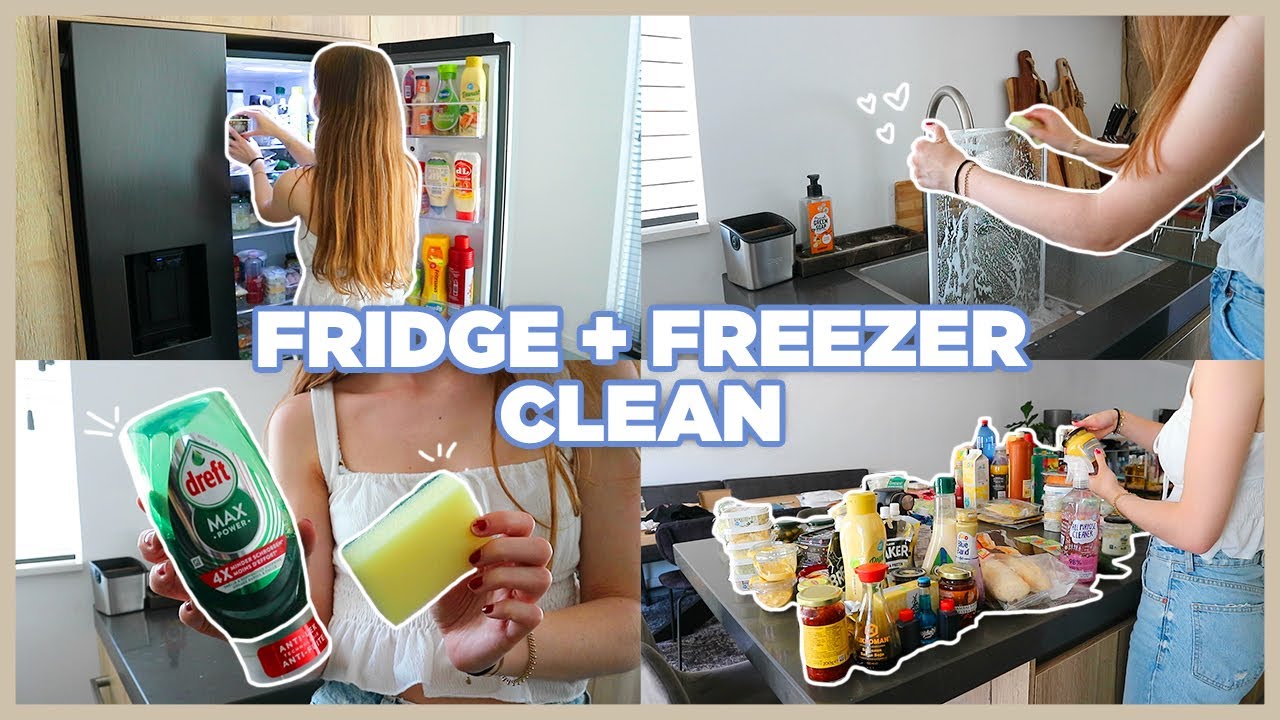 REFRIGERATOR & FREEZER DECLUTTER + ORGANIZATION 🧼😱 EXTREME CLEANING ...