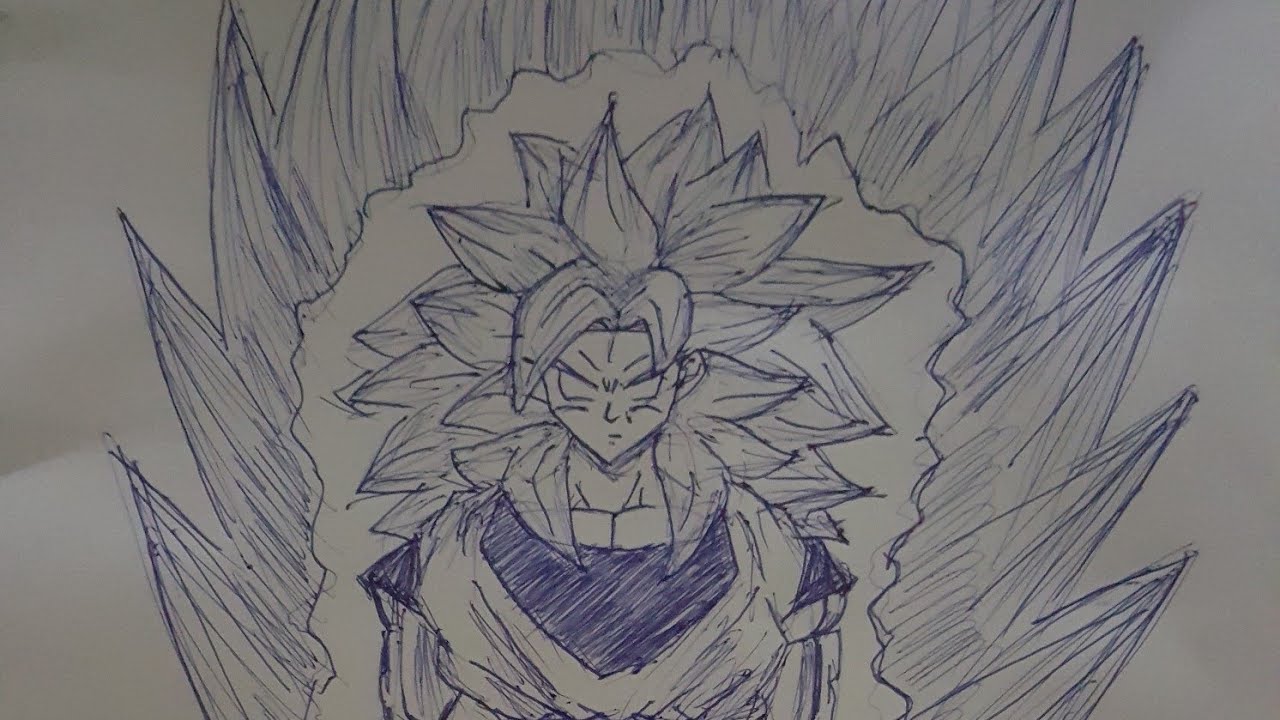 How to draw Goku Super Saiyan 100 😍😍😍 | Dragon Ball - YouTube