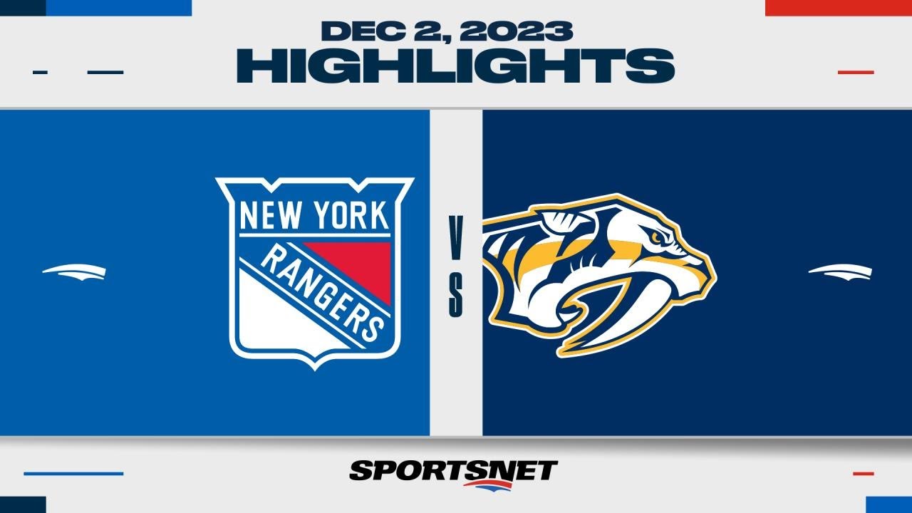 NHL Highlights | Rangers vs. Predators - December 2, 2023 - YouTube