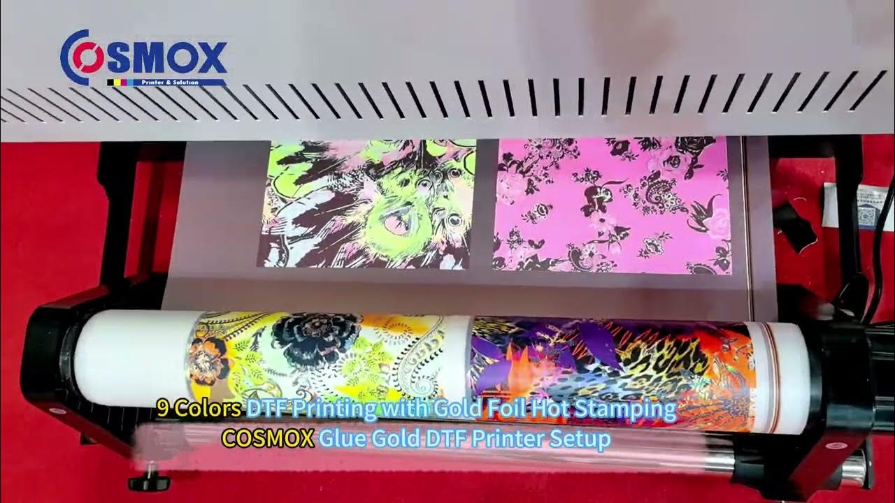 Gold DTF Technology gold foil directly transfer glue gold dtf printing video with Cosmox DTF ...