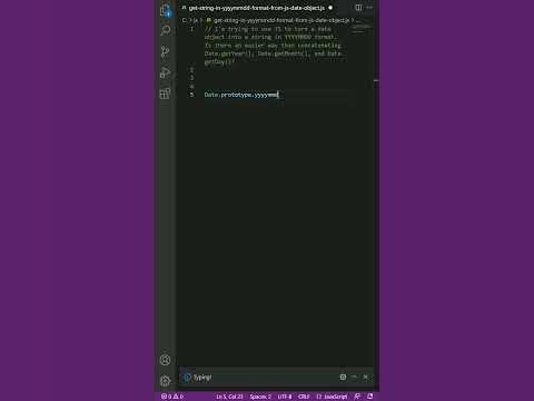 javascript - Get String in YYYYMMDD format from JS date object? - YouTube