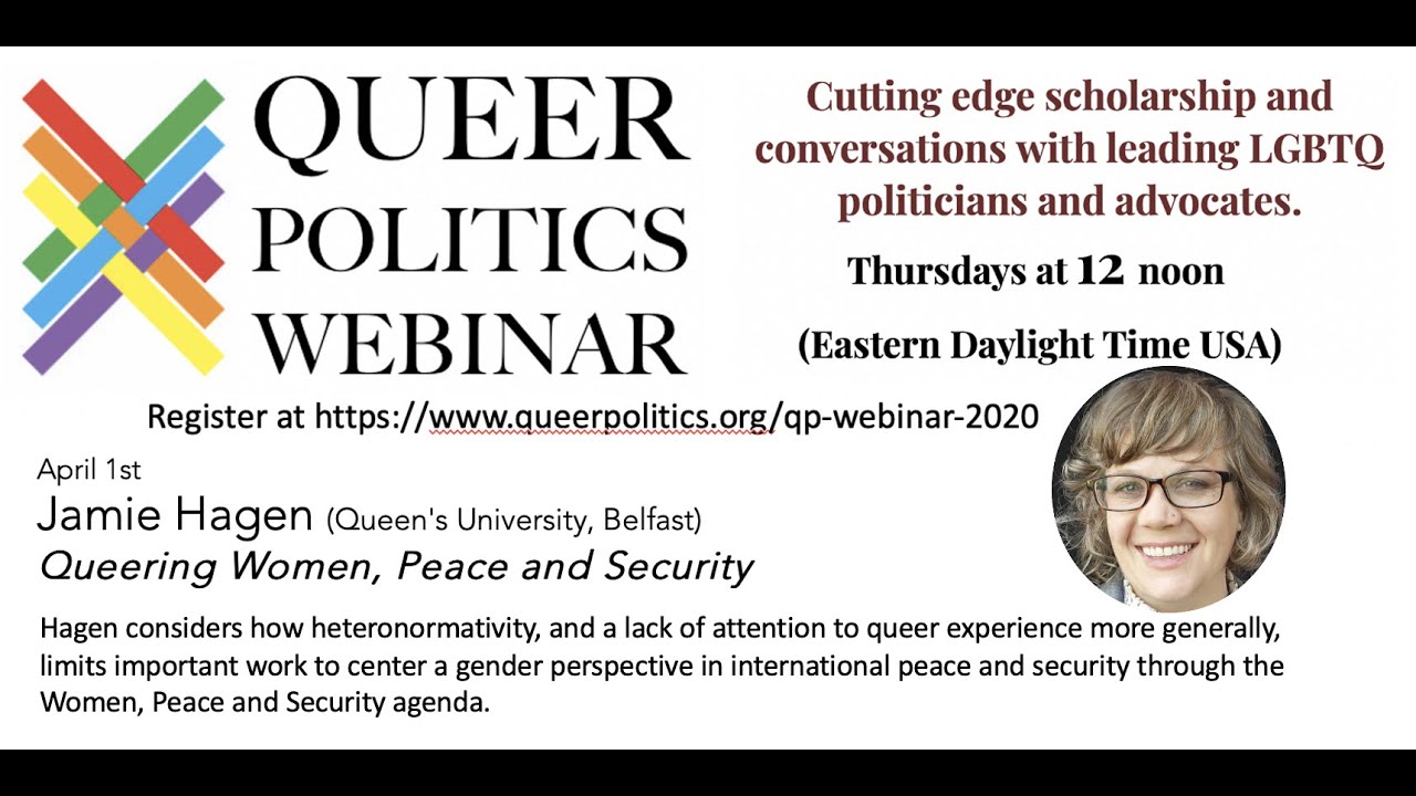 QPW29: Jamie Hagen - Queering Women, Peace and Security - YouTube