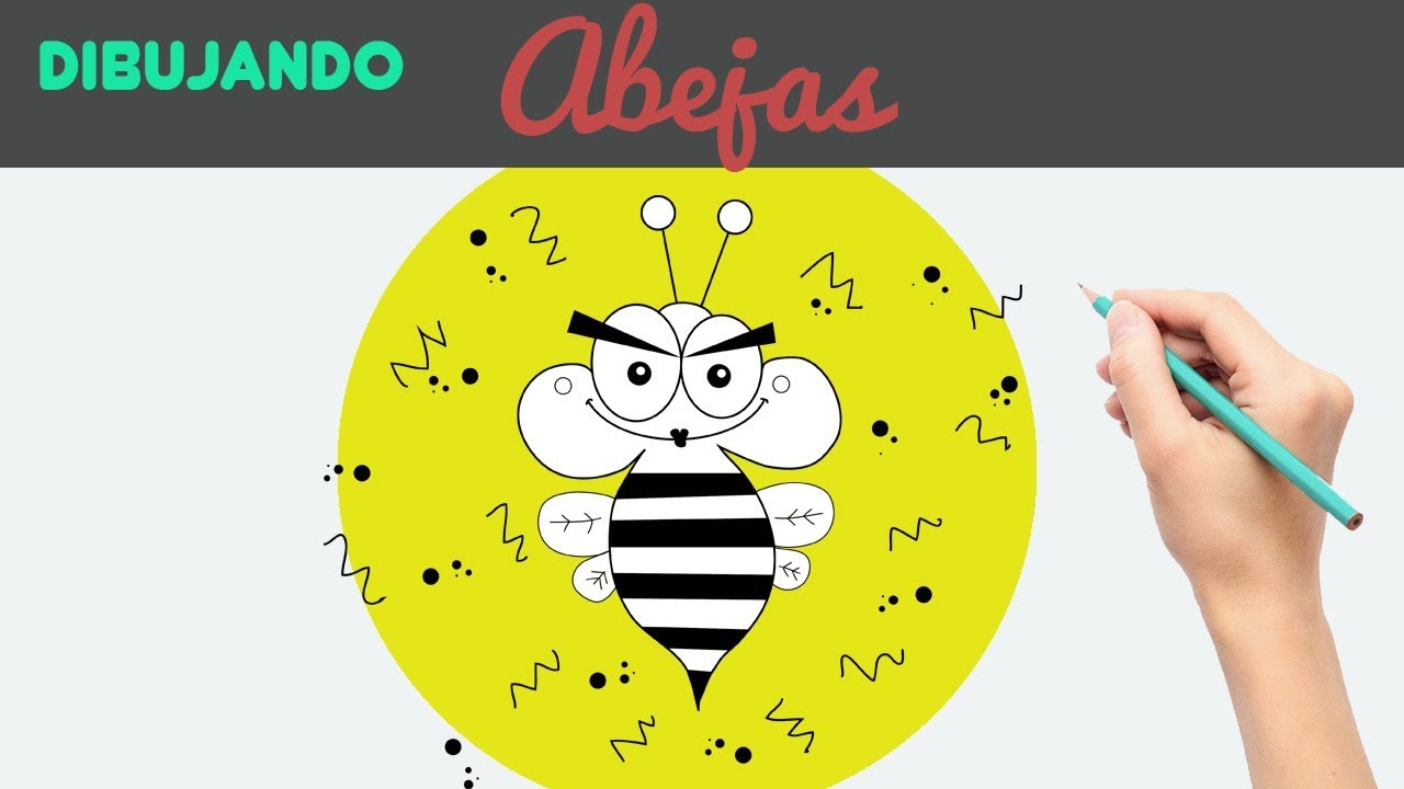 ¿Cómo DIBUJAR una ABEJA paso a paso? - Aprender dibujando animales ...
