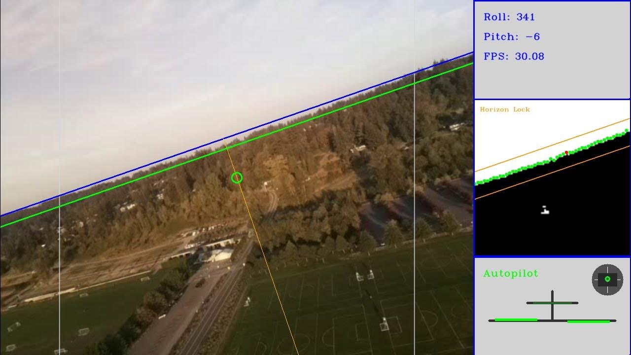 Autonomous Flight With A Camera Horizon Detection Algorithm Youtube