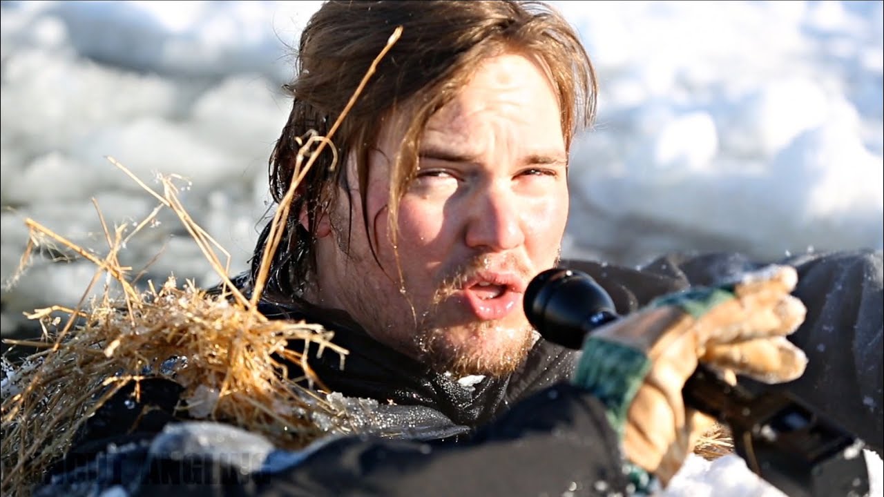 Breaking Through The Ice - Uncut Angling - December 23, 2013 - YouTube