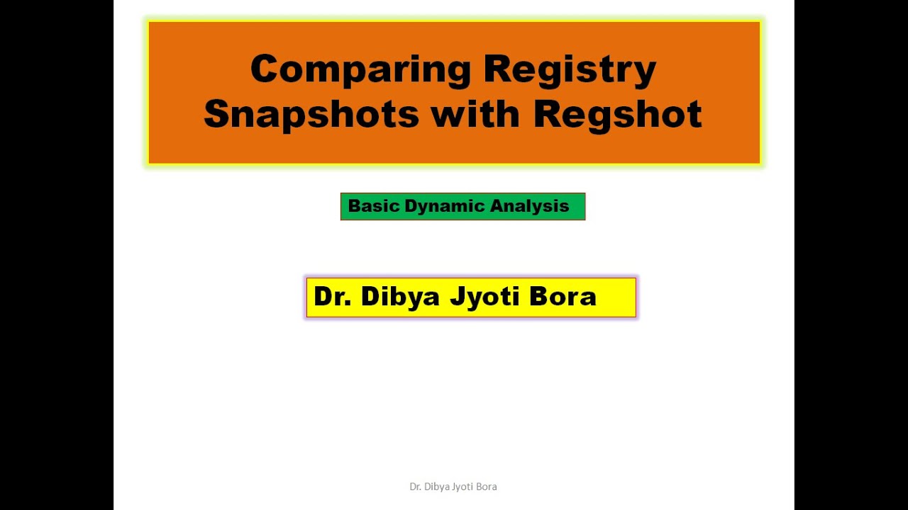 Comparing Registry Snapshots with Regshot - YouTube