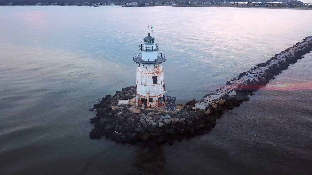 Breakwater Lighthouse at Fenwick Point, Old Saybrook, Connecticut - YouTube