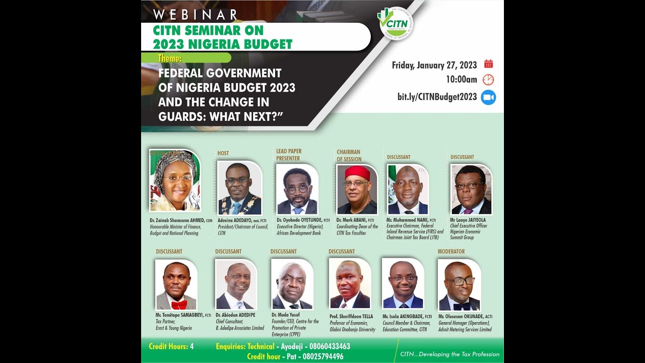 CITN Seminar on 2023 Nigeria Budget - YouTube