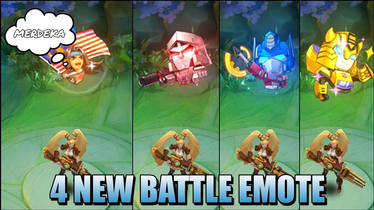 4 NEW BATTLE EMOTE | INDEPENDENT DAY MALAYSIA | EMOTE TRANSFORMERS ...