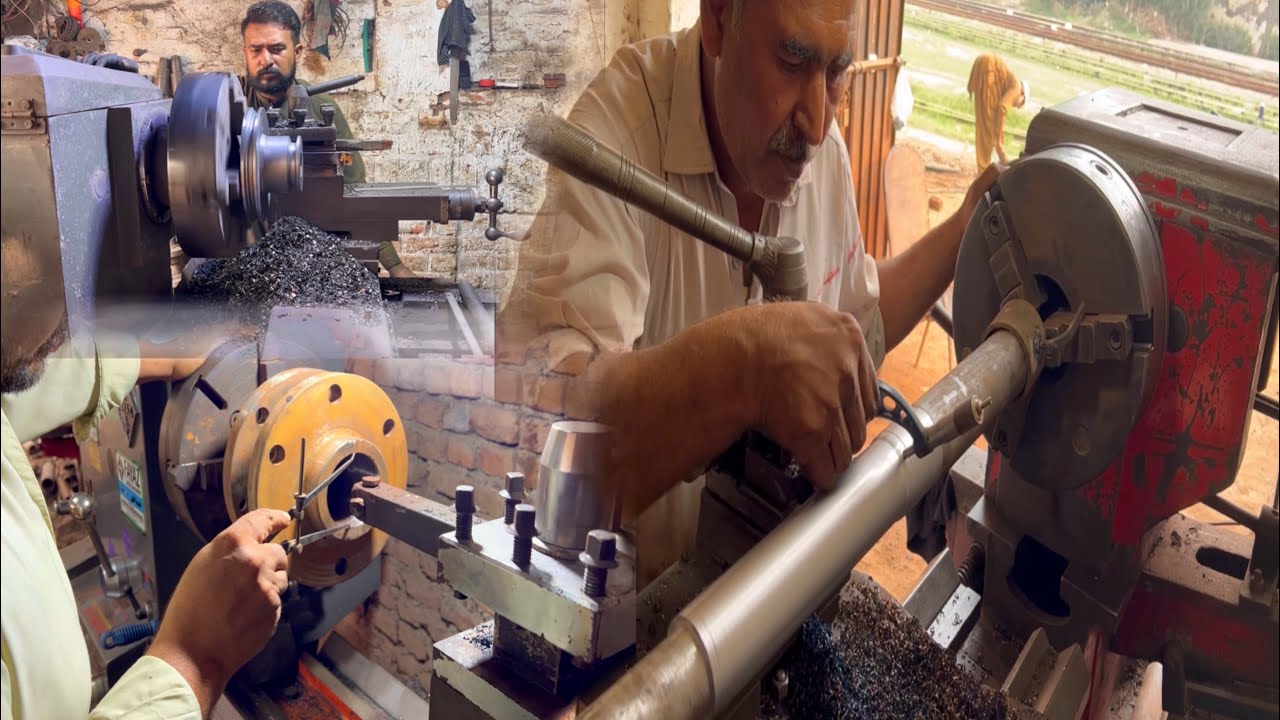 Wonderful process of making big soft and complen and tu belt pulley on ...