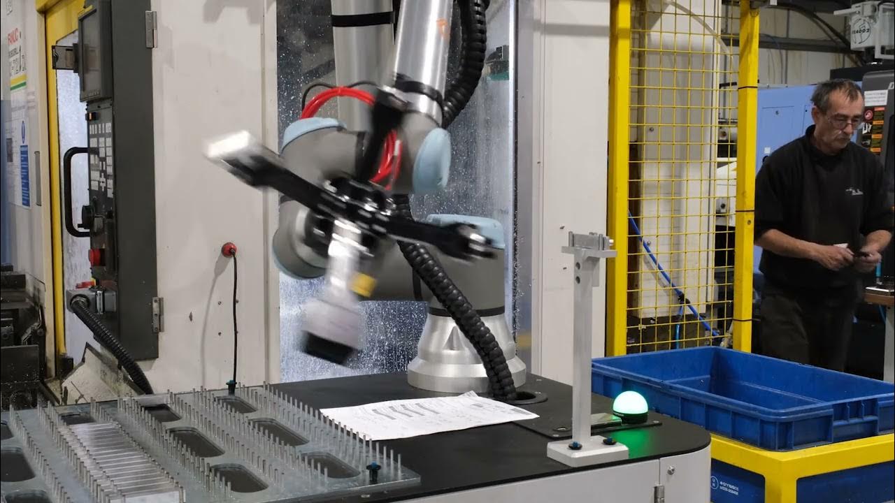 CoboTend CNC Machine Tending | Cobots Online | Universal Robots UR10e | Fanuc Robodrill (02 ...