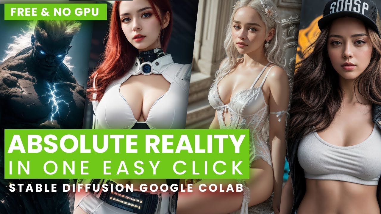 Absolute Reality 1.8.1 | Stable Diffusion - FREE Colab | No GPU - EASY 1-CLICK Automatic1111 ...