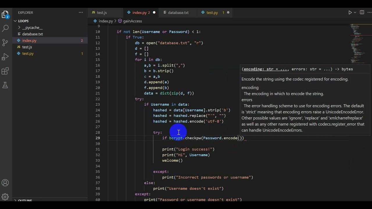 Python Login System 2: Password Encryption - YouTube