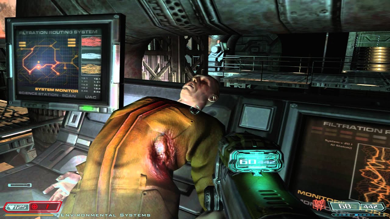Doom 3 Lost Mission Walkthrough "Nightmare" 1440p maxed graphics PART 6 ...