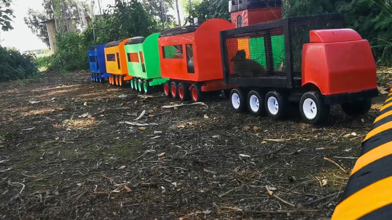 Truck Transports Colorful : transport ducks, rabbits, camels, colorful ...