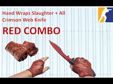 Hand Wraps Slaughter + All Crimson Web Knife | RED COMBO | CS2 Showcase ...