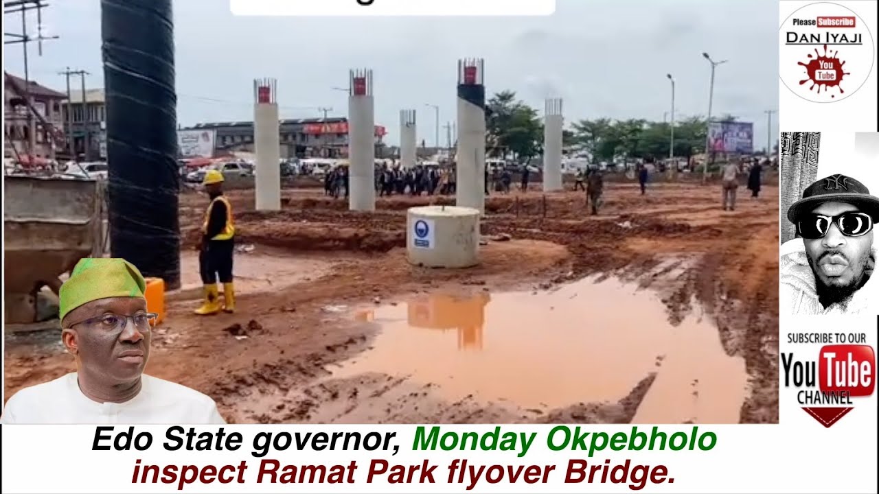 Edo State governor Monday Okpebholo inspect Ramat Park flyover Bridge ...