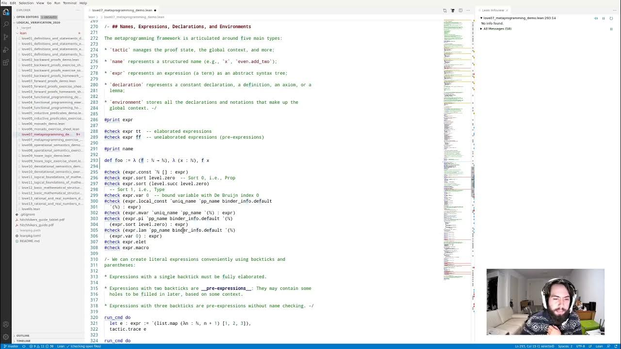 Logical Verification 2020 lecture07 73 names expressions declarations and environments - YouTube