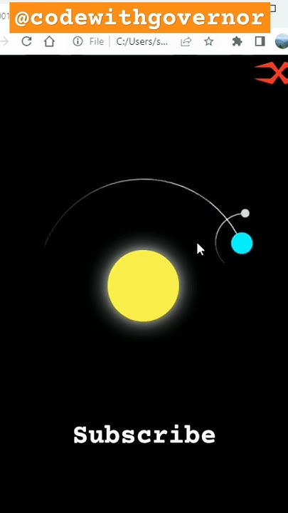 Solar System Html Css Animation Codewithgovernor Css Webdesign Webdevelopment Youtube