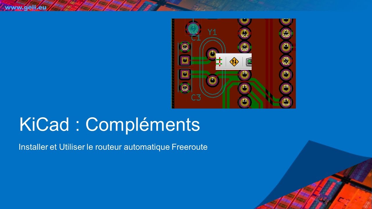 KiCad : Compléments. Autorouter en interne ou avec Freeroute - YouTube
